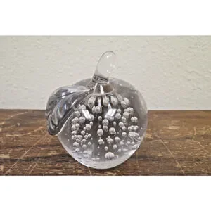 Unbranded | Accents | Vintage Hand Made Crystal Apple Paperweight ...